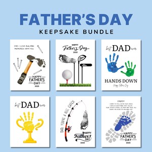 Father's Day Handprint Art Bundle: DIY Keepsake (digital Download) - Etsy