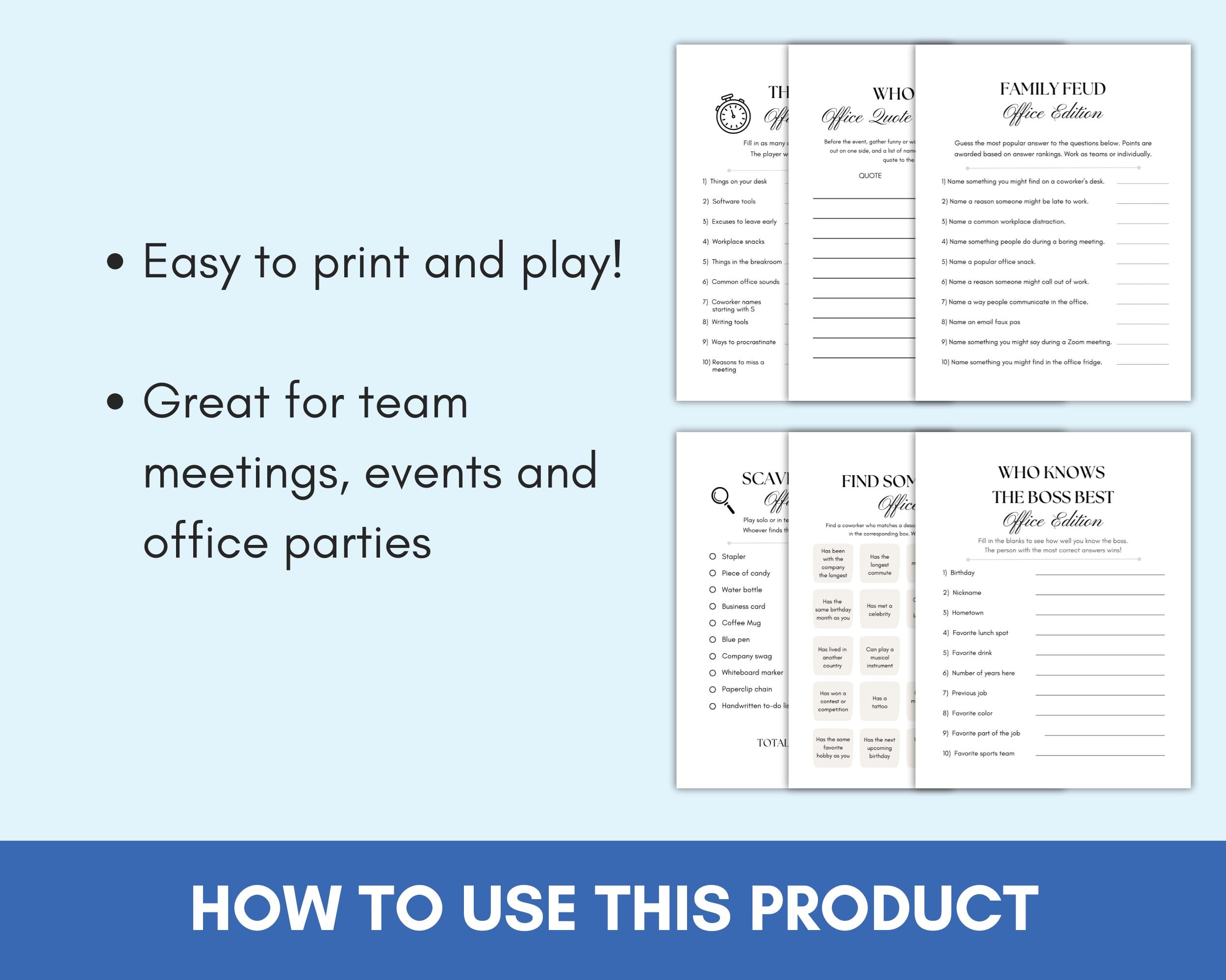 Office Team Building Game Bundle: Icebreakers & Activities (digital ...