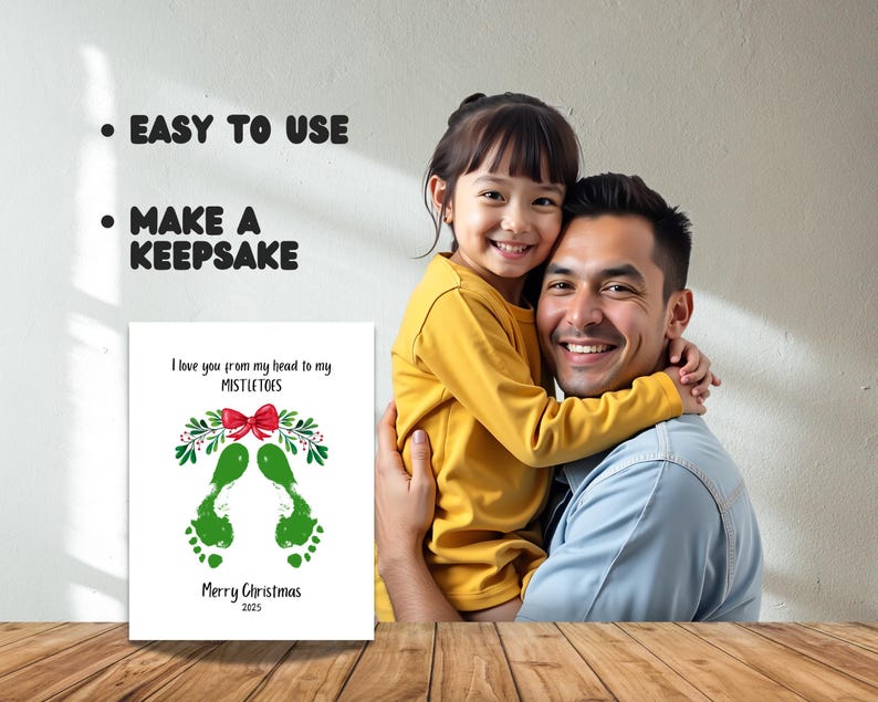 Christmas Footprint Craft: "i Love From My Head to My Mistletoes ...