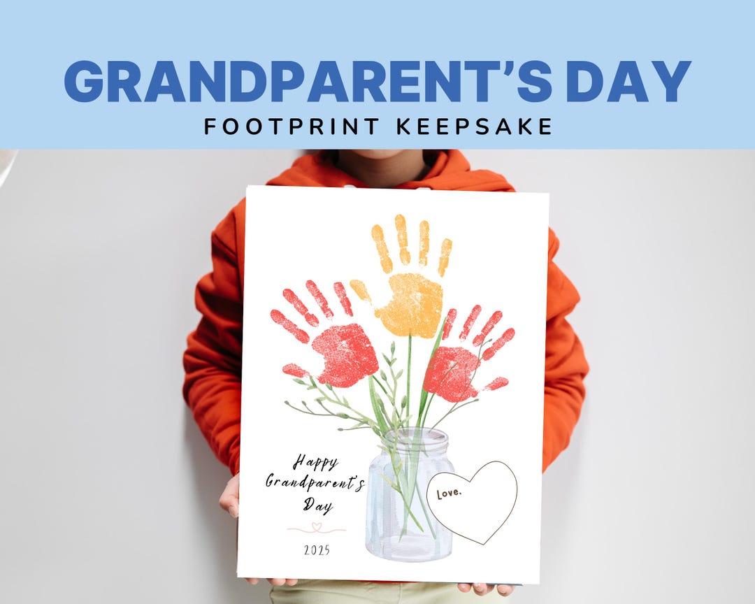 Grandparent's Day Handprint - Grandparent's Day Craft - Grandparent's ...