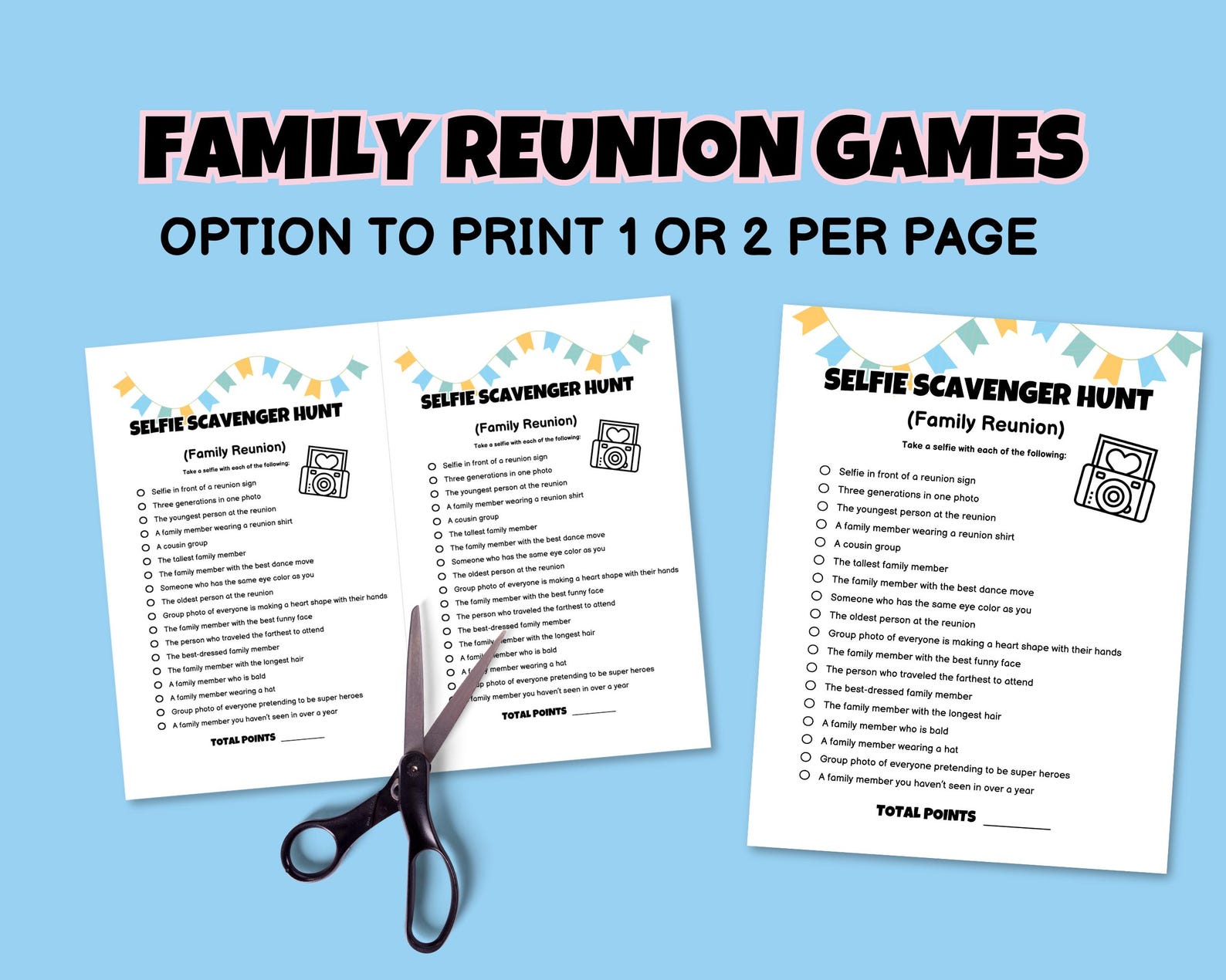 Family Reunion Games Bundle: 10 Printable Activities (instant Download ...