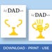 Father's Day Handprint - Best Dad Trophy, Father's Day Gift, Birthday ...