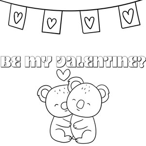 Adorable Colouring Pages for Your Little Valentines - Etsy