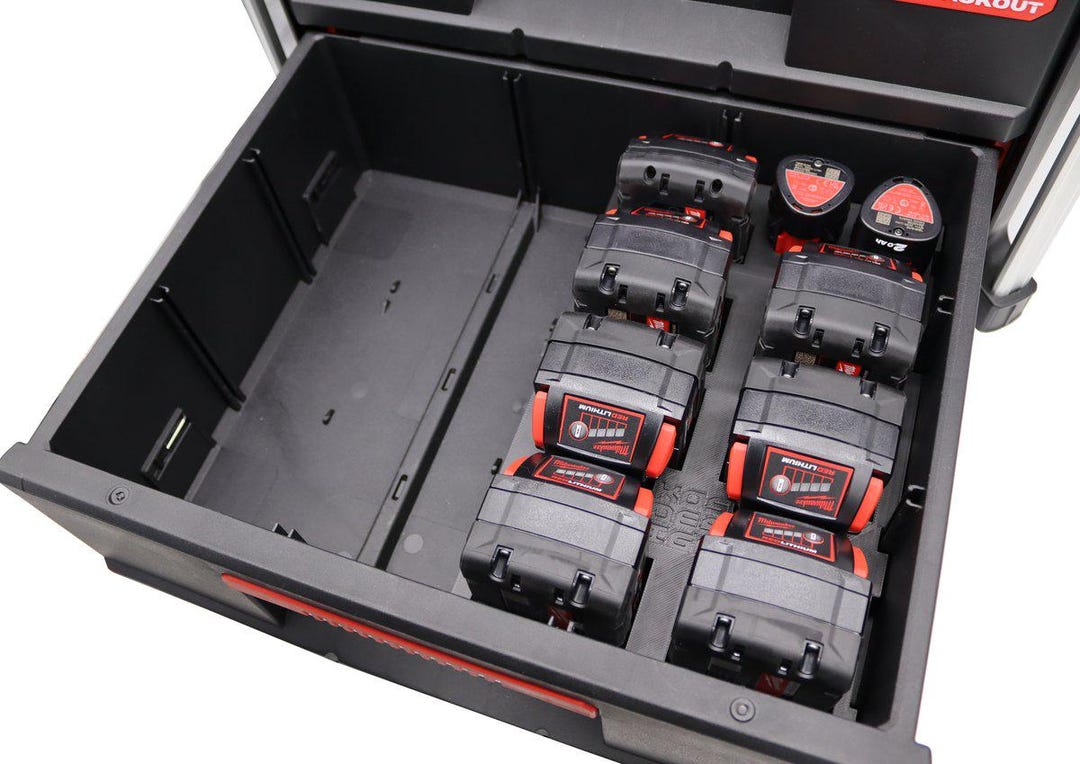 Milwaukee Packout 2 Drawer Insert for M18 and M12 Batteries – 3D ...