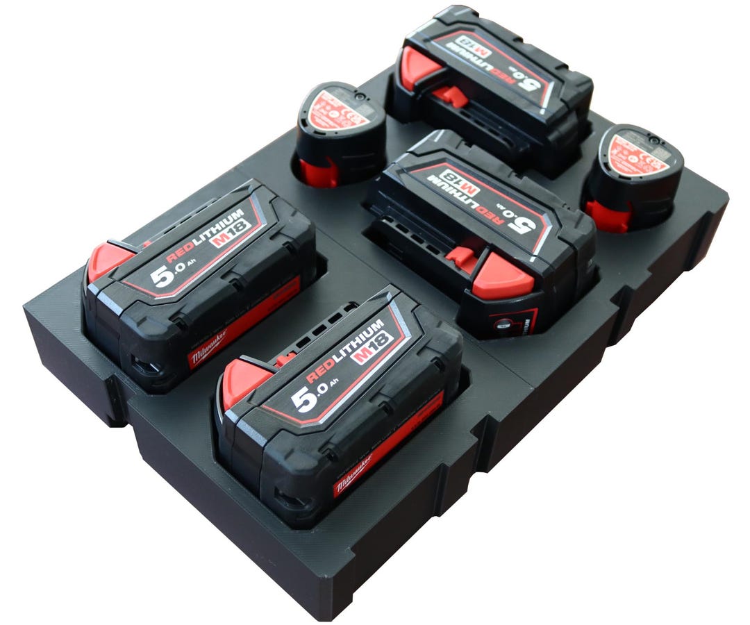 Milwaukee Packout Insert - Milwaukee FUEL M18 Batteries 4x 5.0 Ah ...