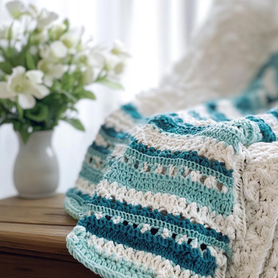 Enchanted Bead Crochet Blanket Pattern, Crochet Blanket Pattern, Easy ...