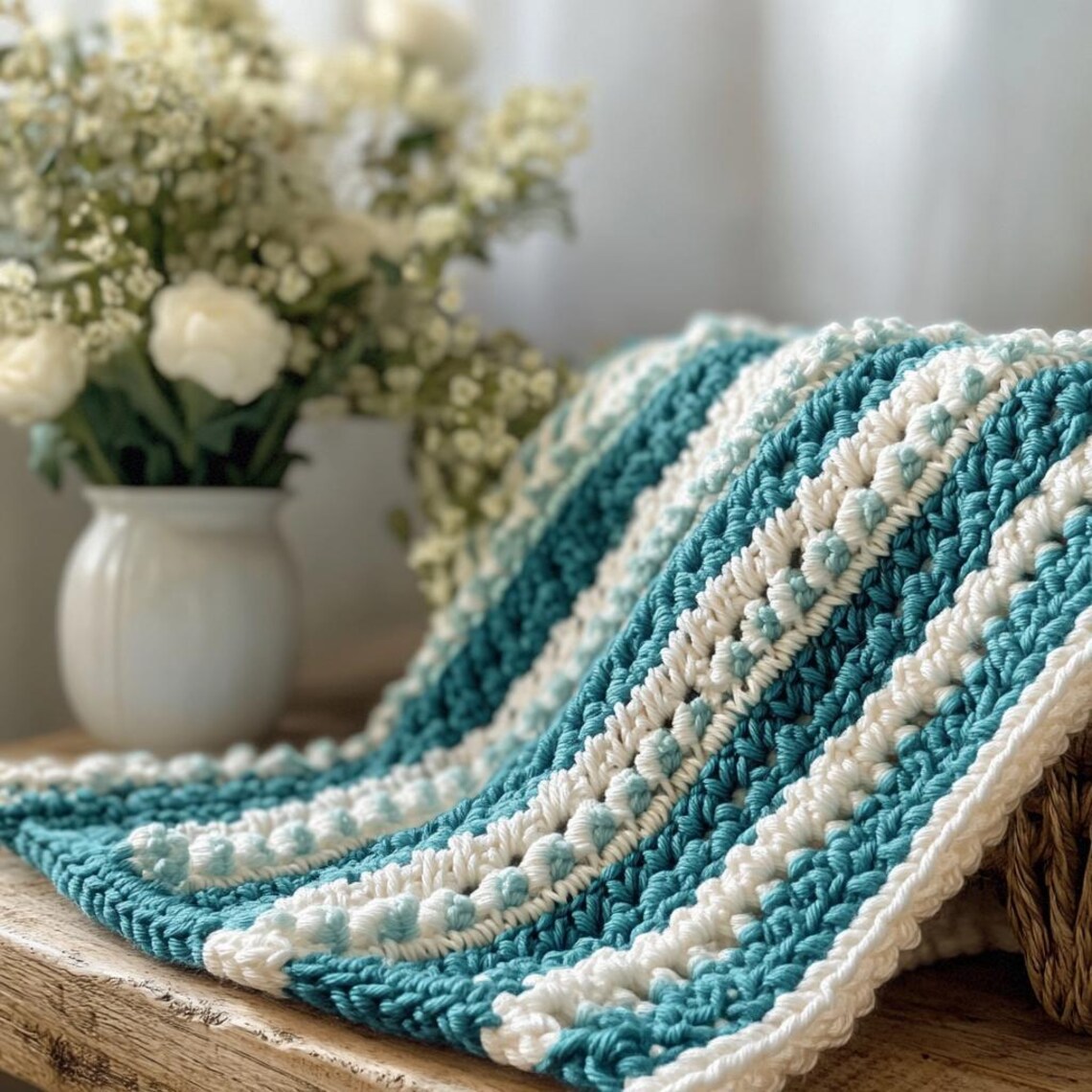 Enchanted Bead Crochet Blanket Pattern, Crochet Blanket Pattern, Easy ...