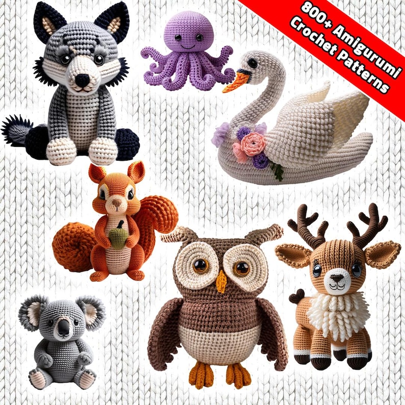 800 Amigurumi Crochet Patterns, Amigurumi Pattern, Amigurumi Pattern ...