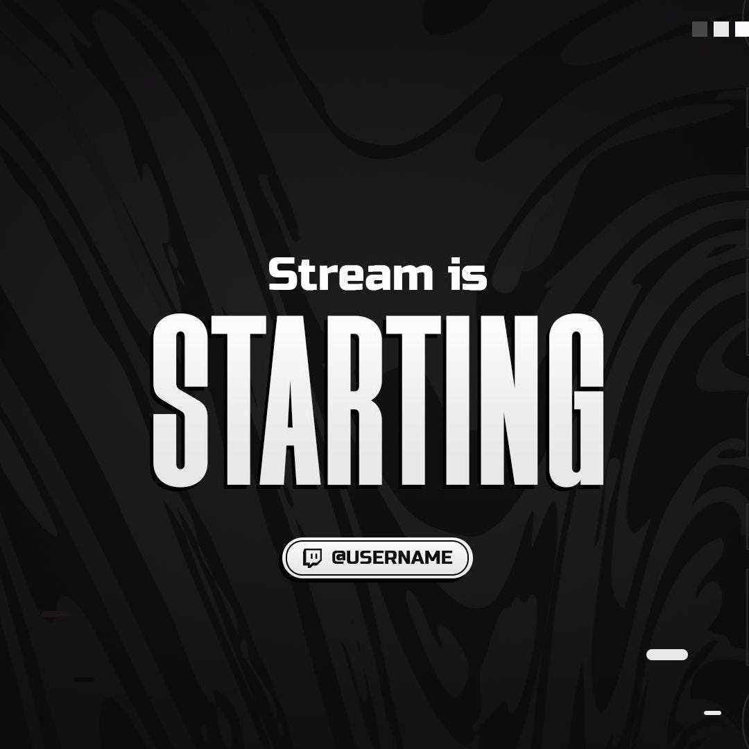 Black and White Streaming Twitch Overlaye Package. Streaming Animation ...
