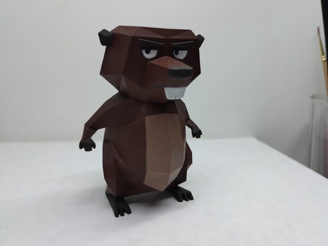 Beaver Figurine: Nibbz the Grumpy Desk Buddy - Etsy