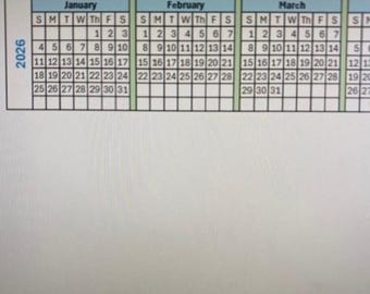 2026 Monitor | Computer | Keyboard Calendar Strip to Help Keep Track of ...