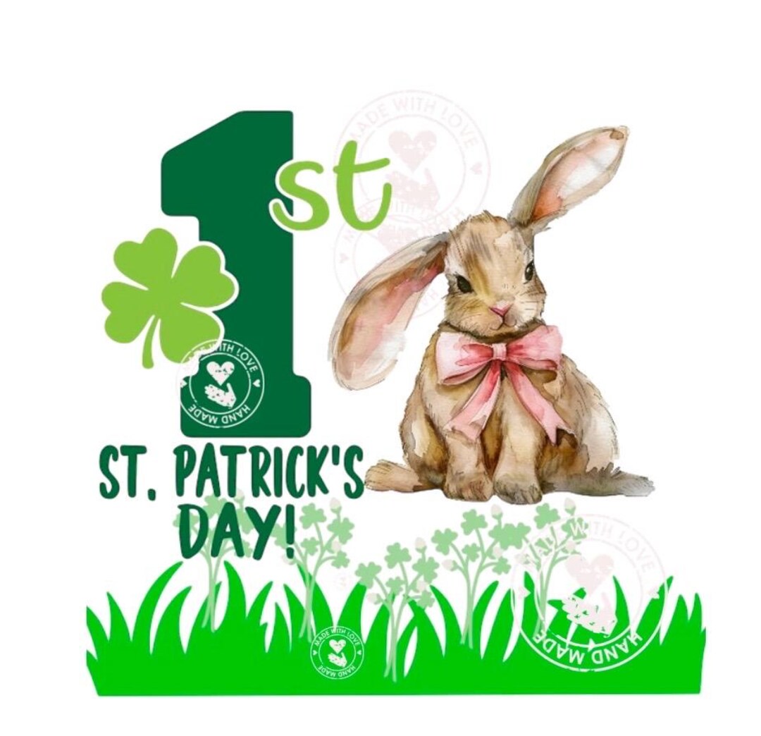 My First St Patrick's Day Bunny PNG St Patrick's Day Clip Art Shamrock ...