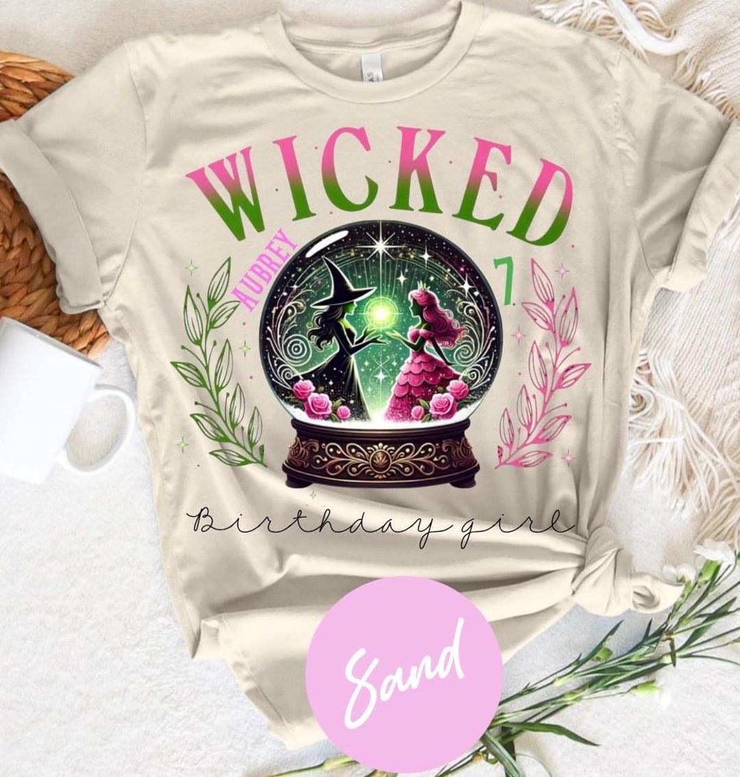 Custom Wicked Movie Birthday Shirt Broadway Musical Birthday Girl Shirt ...