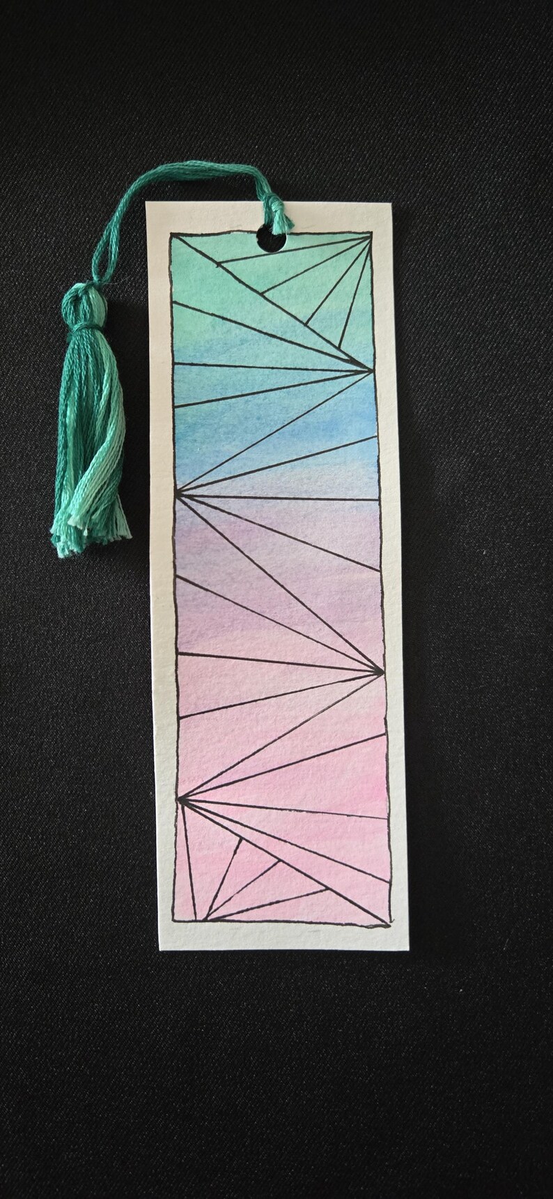 Handmade Hand-painted Watercolor Abstract Bookmark 2" X 6" - Etsy