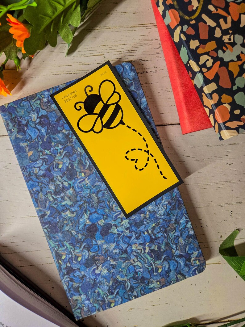 Handmade Colorful Pollinator Bookmark (busy Bee, Dragonflies, Heart Bee ...