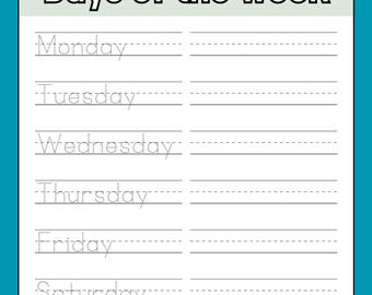 Spelling and Colouring Practice - Days of the Week and Months of the ...