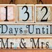 Wedding Countdown Blocks, Personalized Wedding Countdown Blocks, Bridal Shower Gift (includes 4 ...