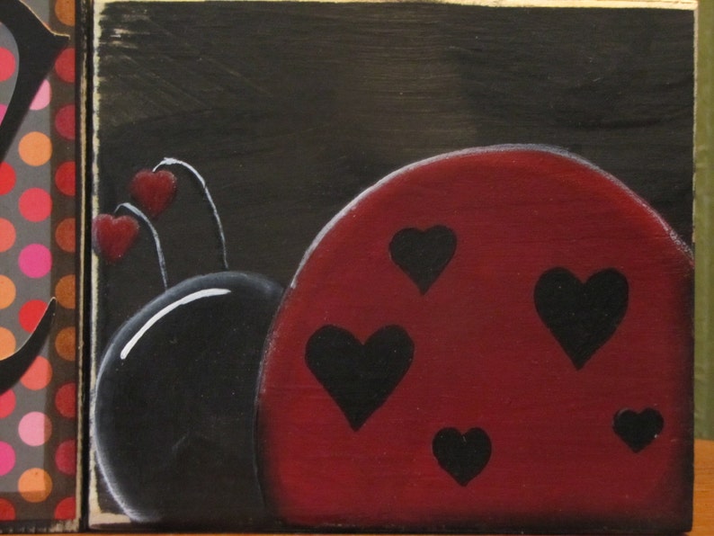 Valentines Day Decor Valentine Blocks Love Bug - Etsy