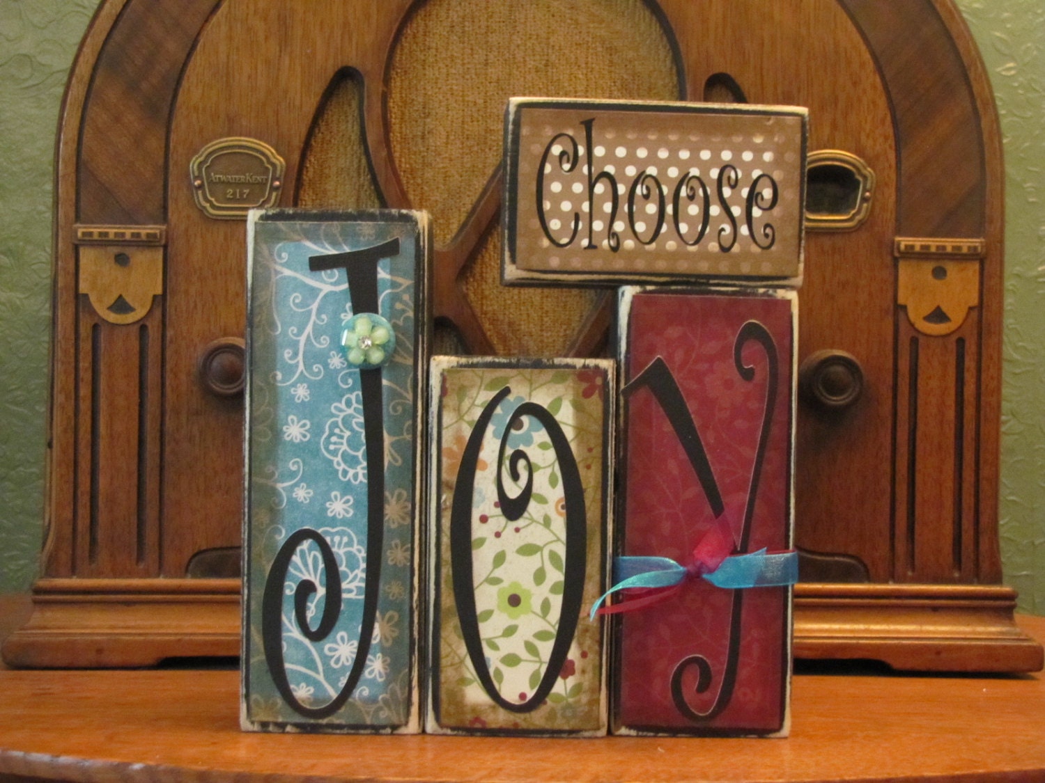 Choose Joy Inspirational Sign Word Blocks | Etsy