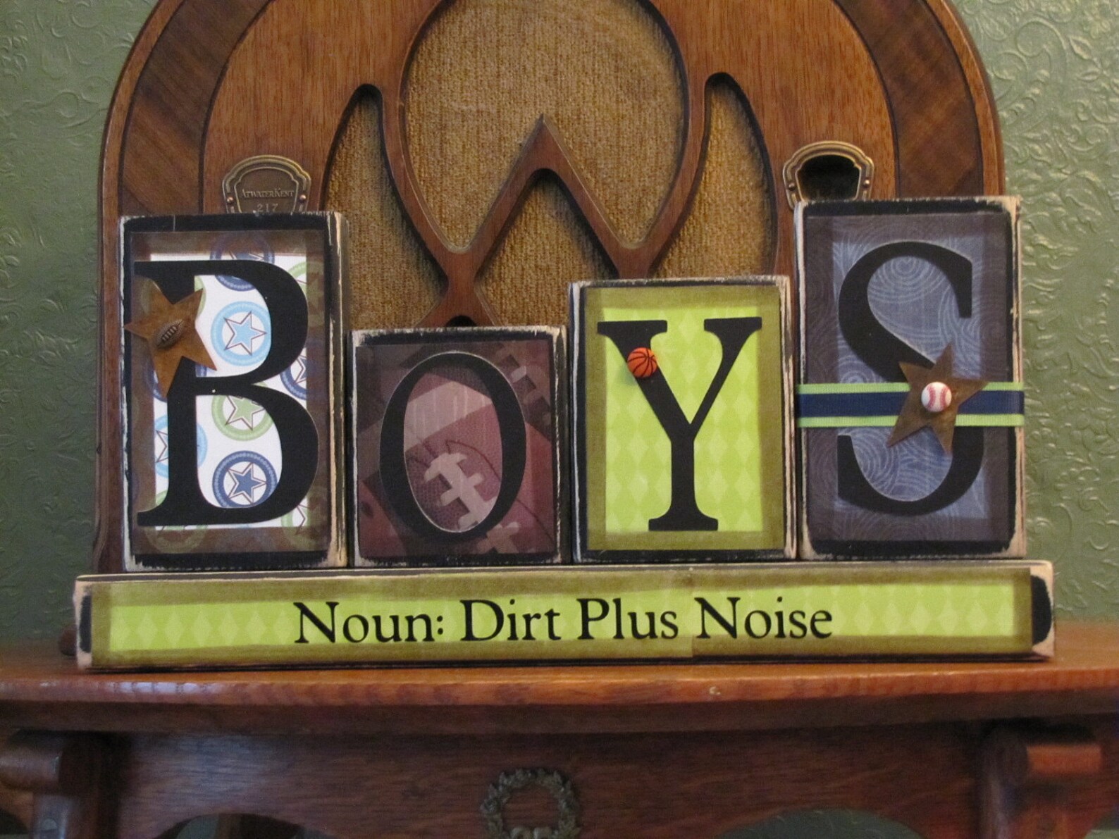 Boys Sign Noun Dirt Plus Noise Word Blocks - Etsy
