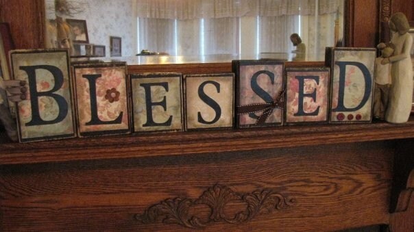 Blessed Word Block Home Decor Religious Sign - Etsy