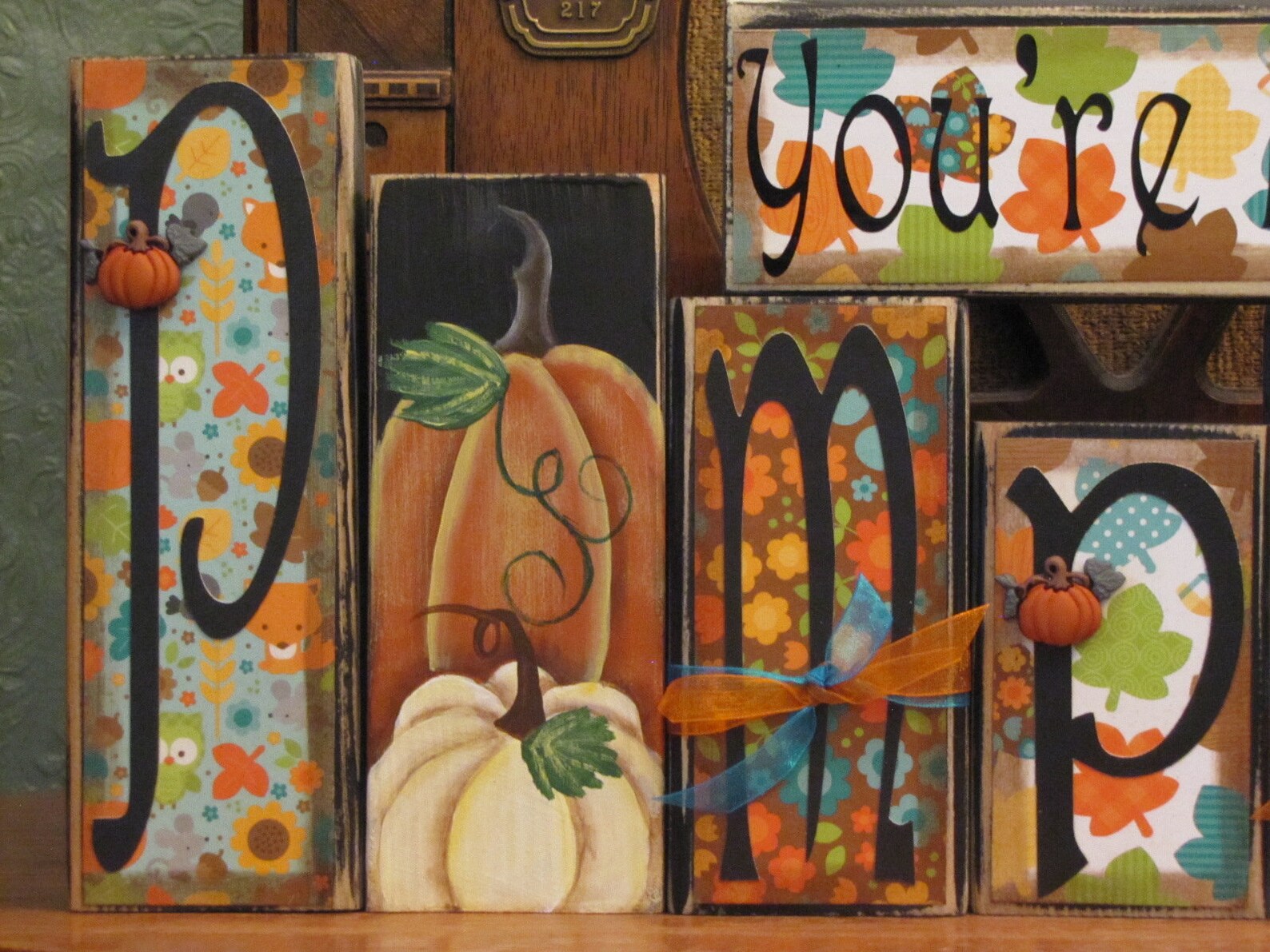 Pumpkin Sign, Fall Decor, Fall Sign, Fall Decoration, Fall Blocks ...