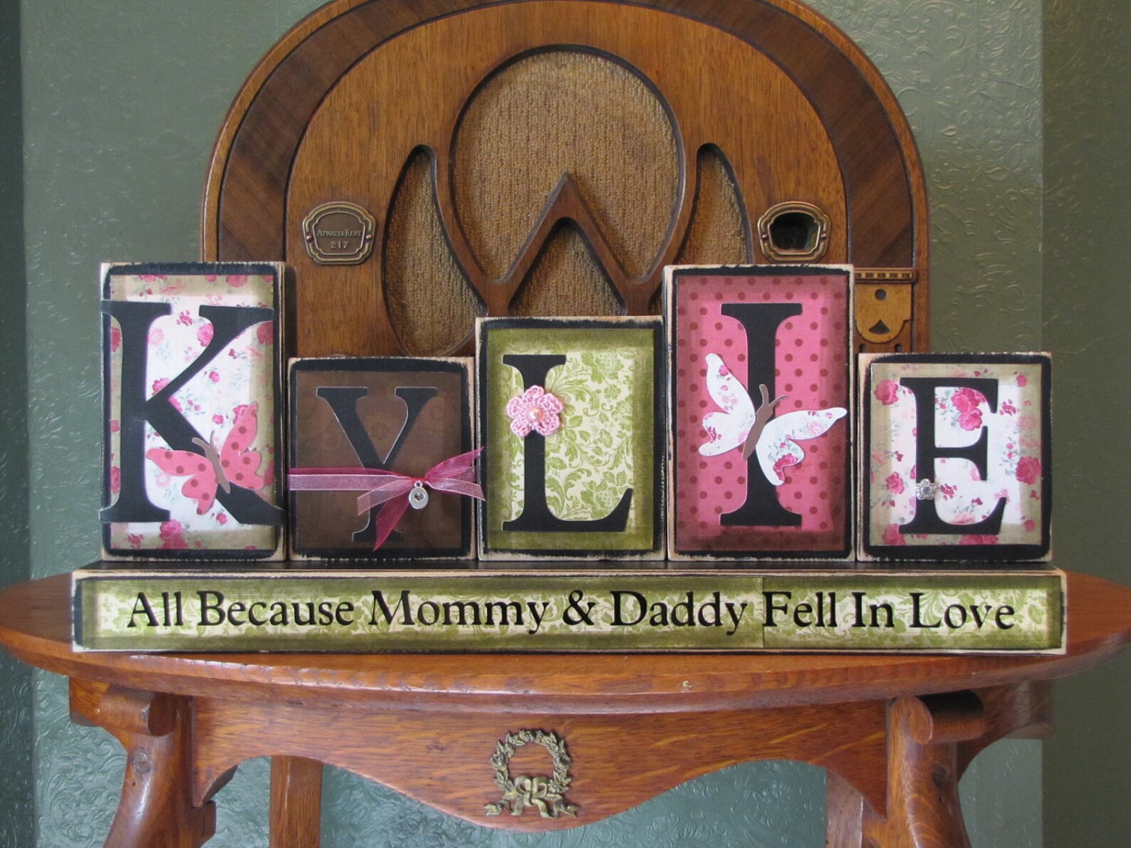 Girl's Personalized and Customized Name Word Blocks Baby | Etsy