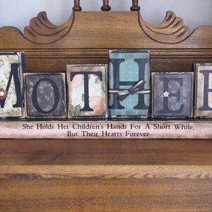 Mom Sign, Mother Gift, Mothers Day Gift, Gift for Mom, Word Blocks ...