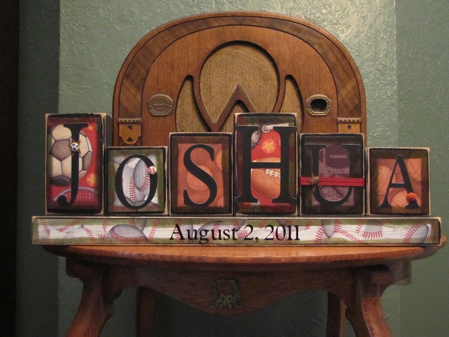 Personalized and Customized Boy's Name Blocks Sign | Etsy