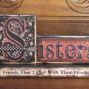 Sister Sign, Sister Gift, Gift for Sister, Sister Blocks, Personalized ...