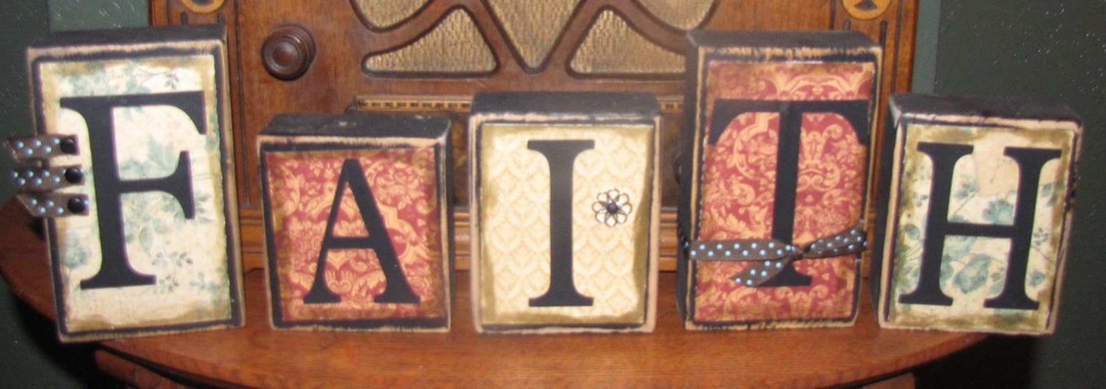 Faith Word Blocks Home Decor Religious Sign - Etsy