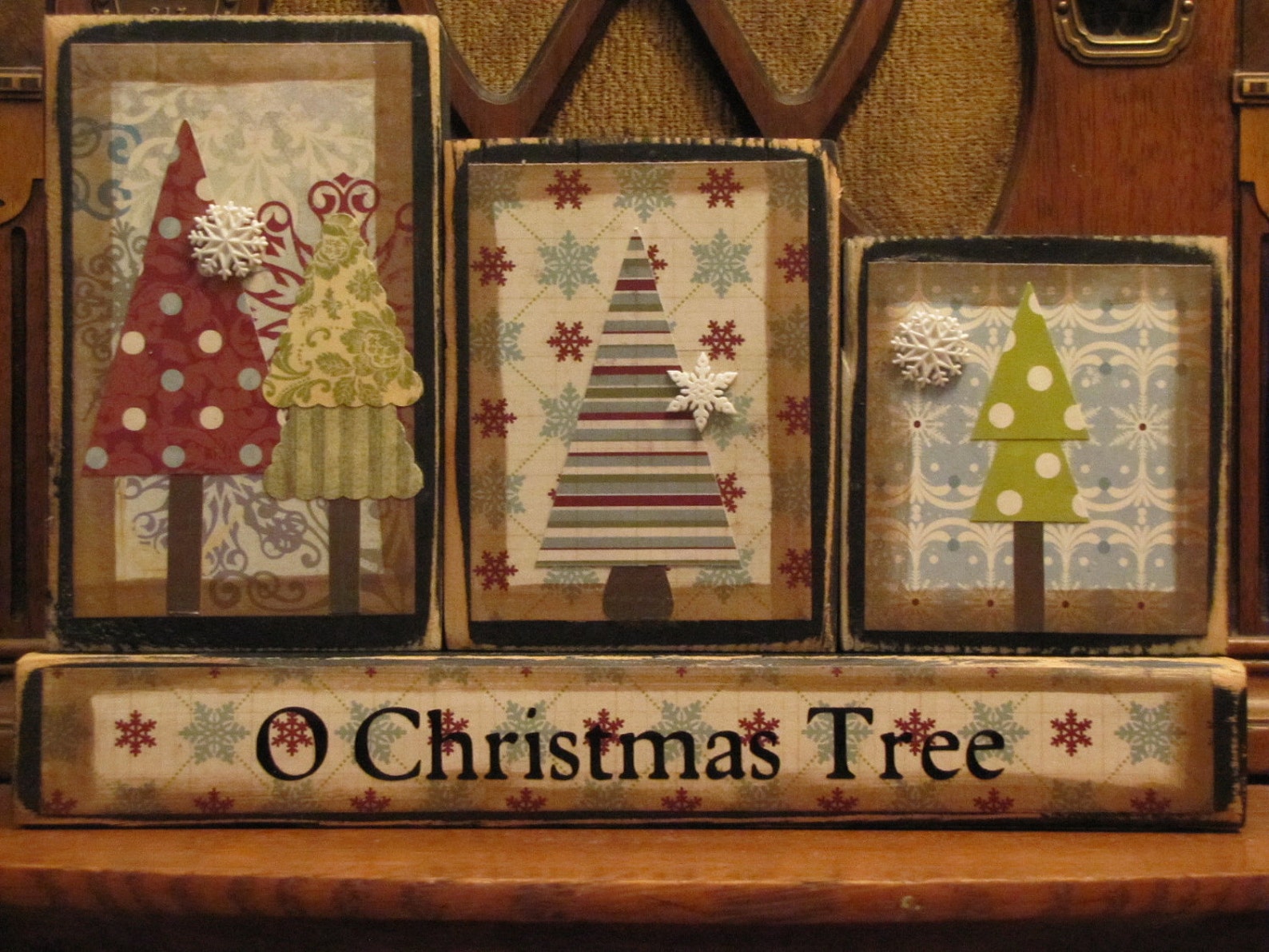 O Christmas Tree Winter Sign Word Blocks - Etsy