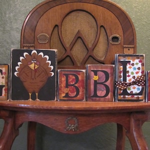 Gobble Thanksgiving Sign Word Blocks - Etsy
