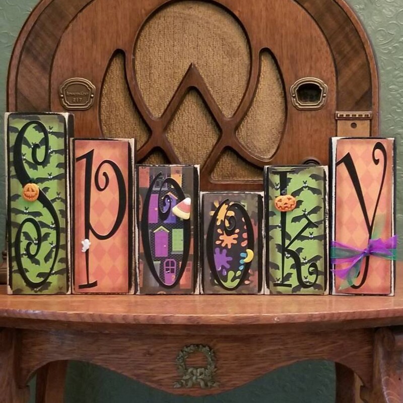 Halloween Word Block - Etsy