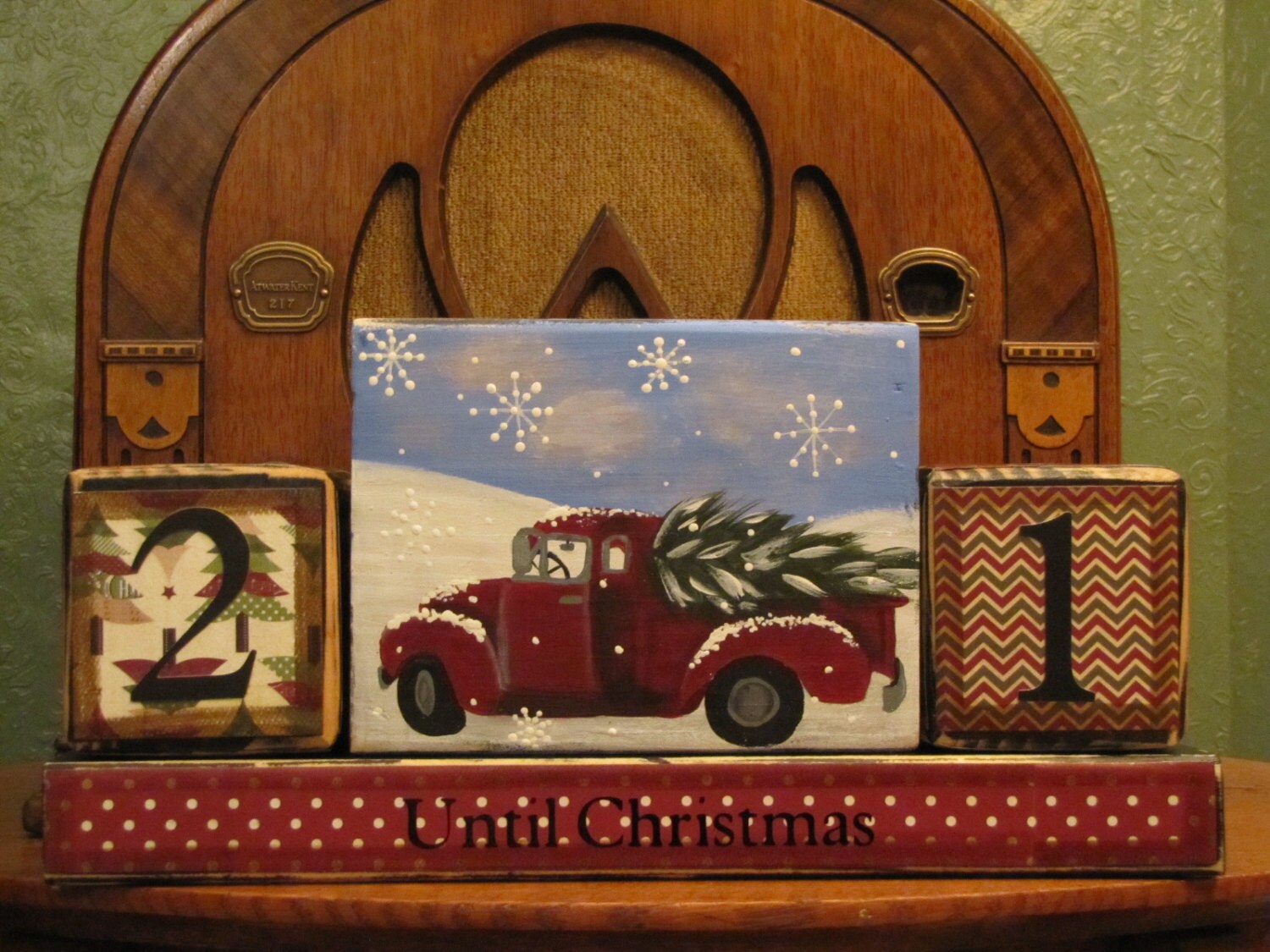 Christmas Countdown Blocks Advent Calendar Christmas | Etsy