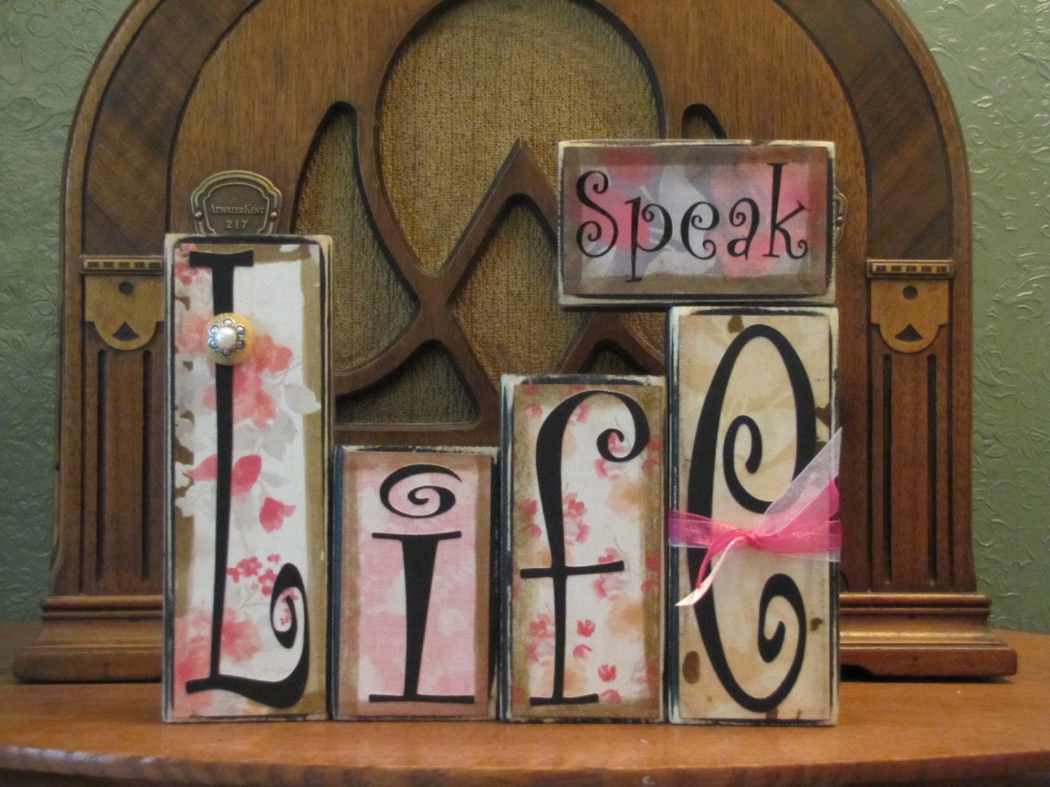 Inspirational Sign - Speak Life Word Blocks - Etsy