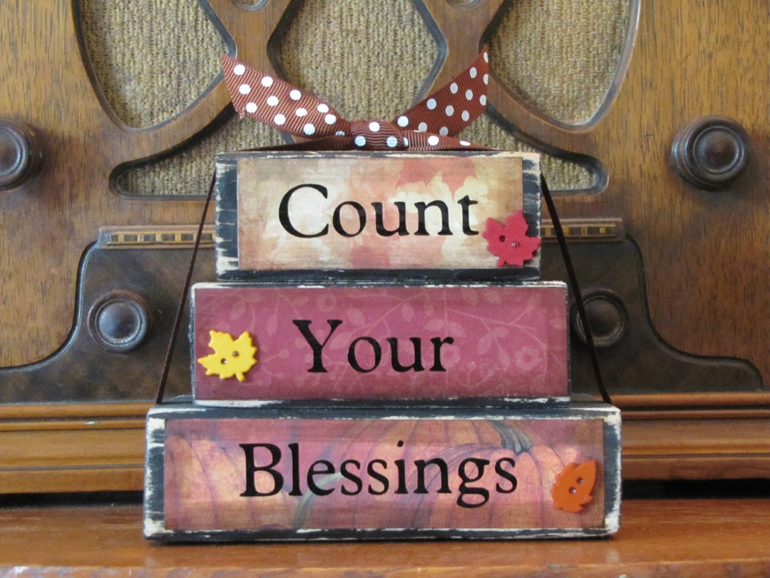 Fall Decor, Fall Sign, Thanksgiving Decor, Thanksgiving Sign, Count ...