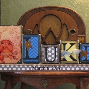 Baby Gift Boy's Personalized and Custom Name Sign With Picture Baby ...