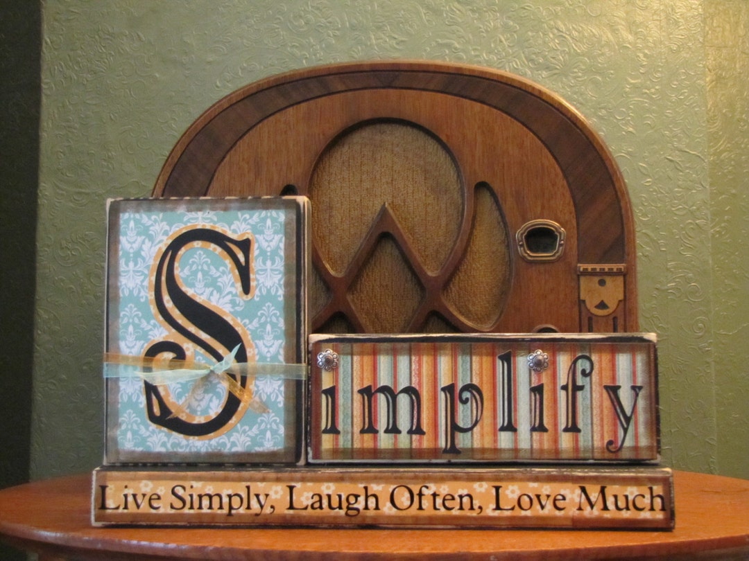 Customized Simplify Sign - Live Simply, Laugh Often, Love Much - Etsy