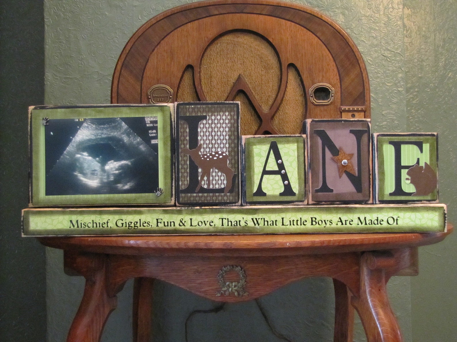 Customized Boys Name Sign Blocks - Etsy