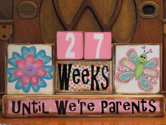 Pregnancy Countdown Blocks Pregnancy Countdown Blocks for | Etsy