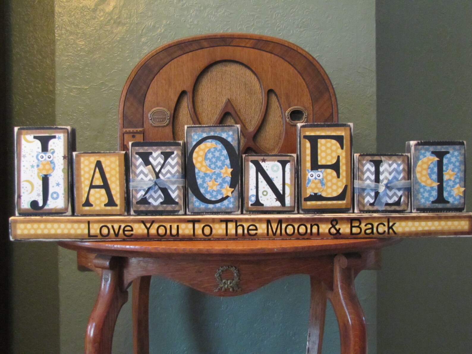 Personalized and Customized Boy's Name Blocks Sign | Etsy