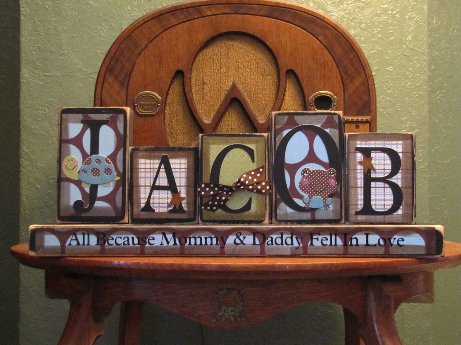 Personalized and Customized Boy's Name Blocks Sign | Etsy