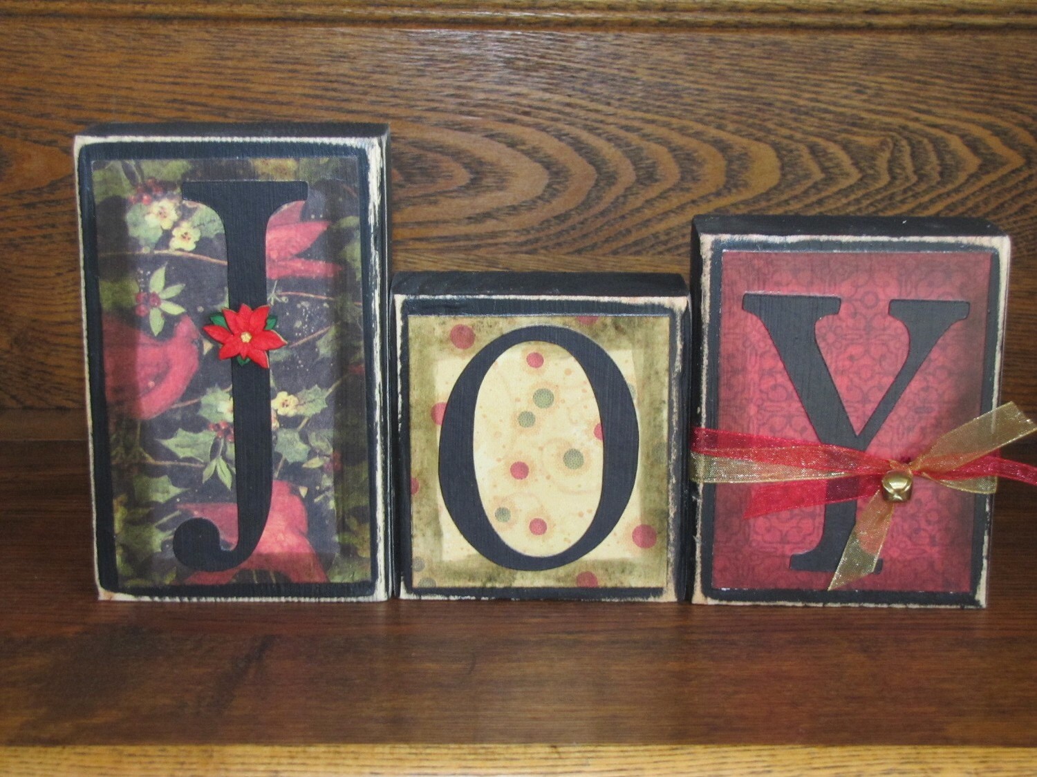 Joy Christmas Sign Word Blocks - Etsy