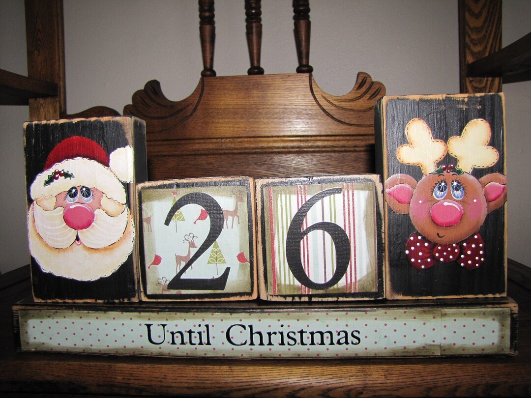 Christmas Countdown Blocks, Advent Calendar, Christmas Decoration ...