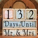 Wedding Countdown Blocks, Personalized Wedding Countdown Blocks, Bridal Shower Gift (includes 4 ...