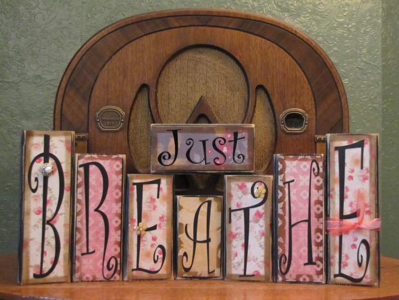 Inspirational Sign Encouragement Sign Just Breathe Word | Etsy