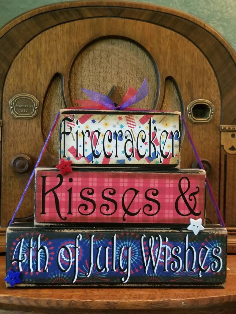 Patriotic Sign, Fourth of July Sign, Independence Day Sign, Firecracker ...
