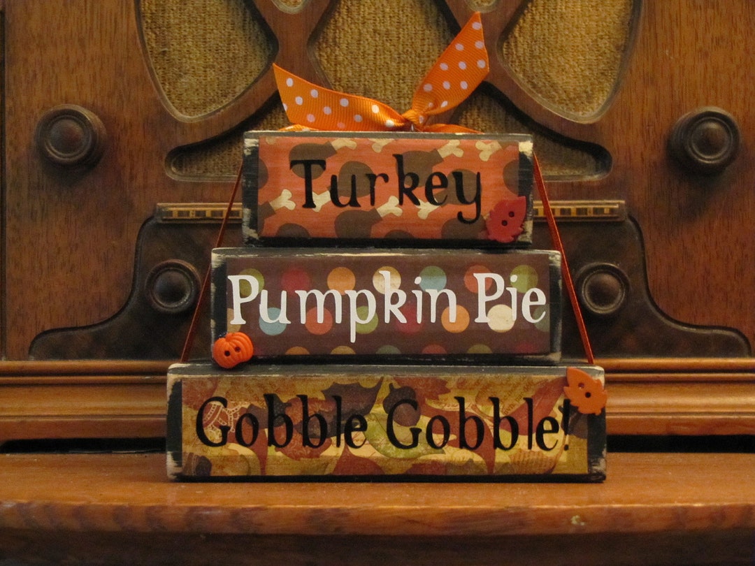 Turkey, Pumpkin Pie, Gobble Gobble Thanksgiving Word Stacker Fall and ...