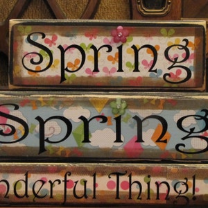 Spring Sign, Spring Decor, Spring Decoration, Spring Blocks, Easter ...
